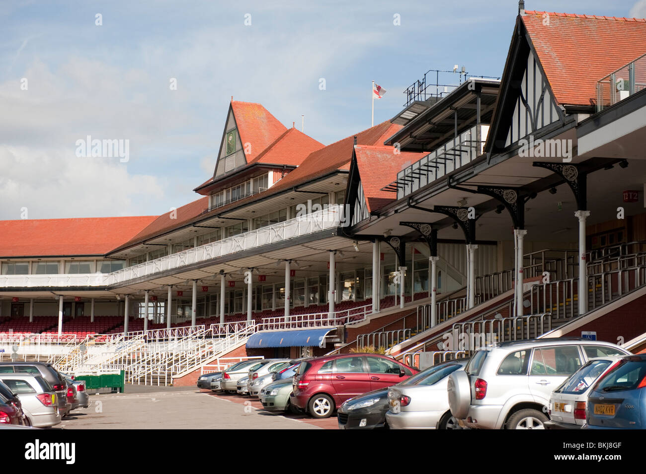 main viewing stand Chester Racecourse Cheshire UK Stock Photo - Alamy