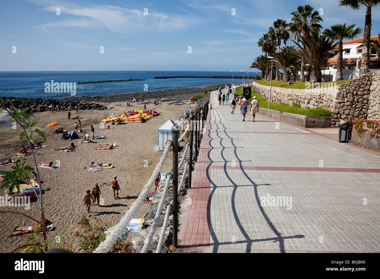 Canary Island Tenerife promenade towards Costa Adeje Stock Photo - Alamy
