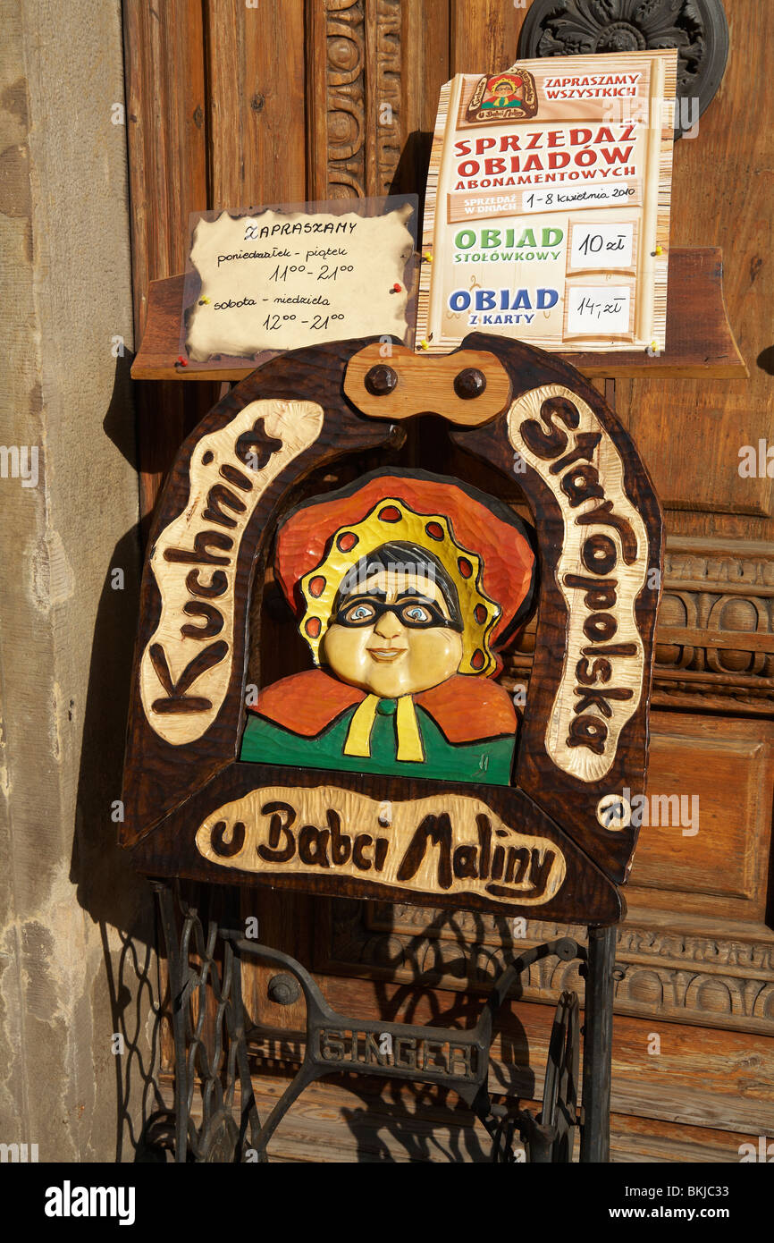 Krakow restaurant sign hi-res stock photography and images - Alamy