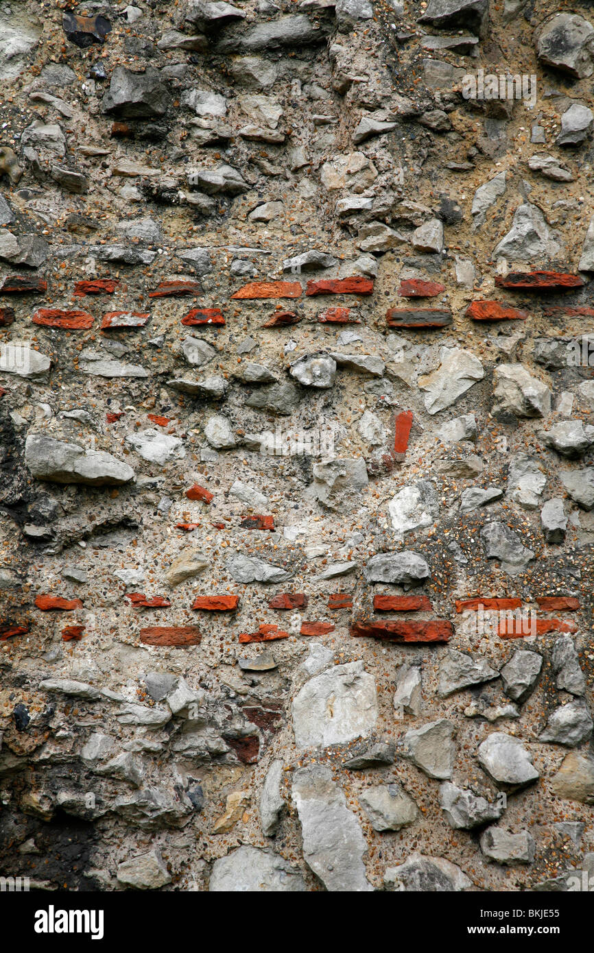Detail of the remains of the cross section of the London Wall at Tower ...