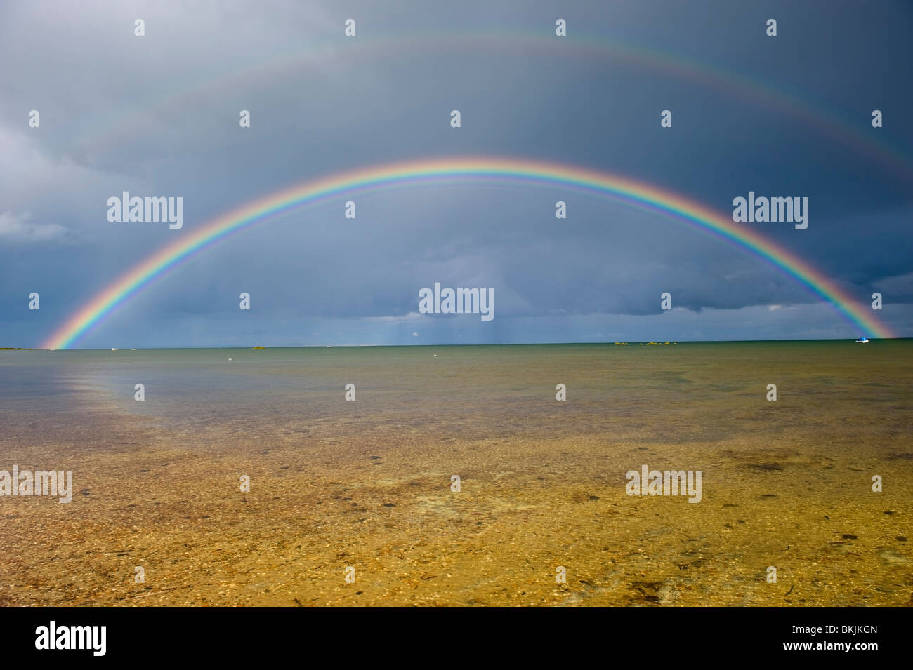 Beautiful Double Rainbow Stock Photo - Alamy