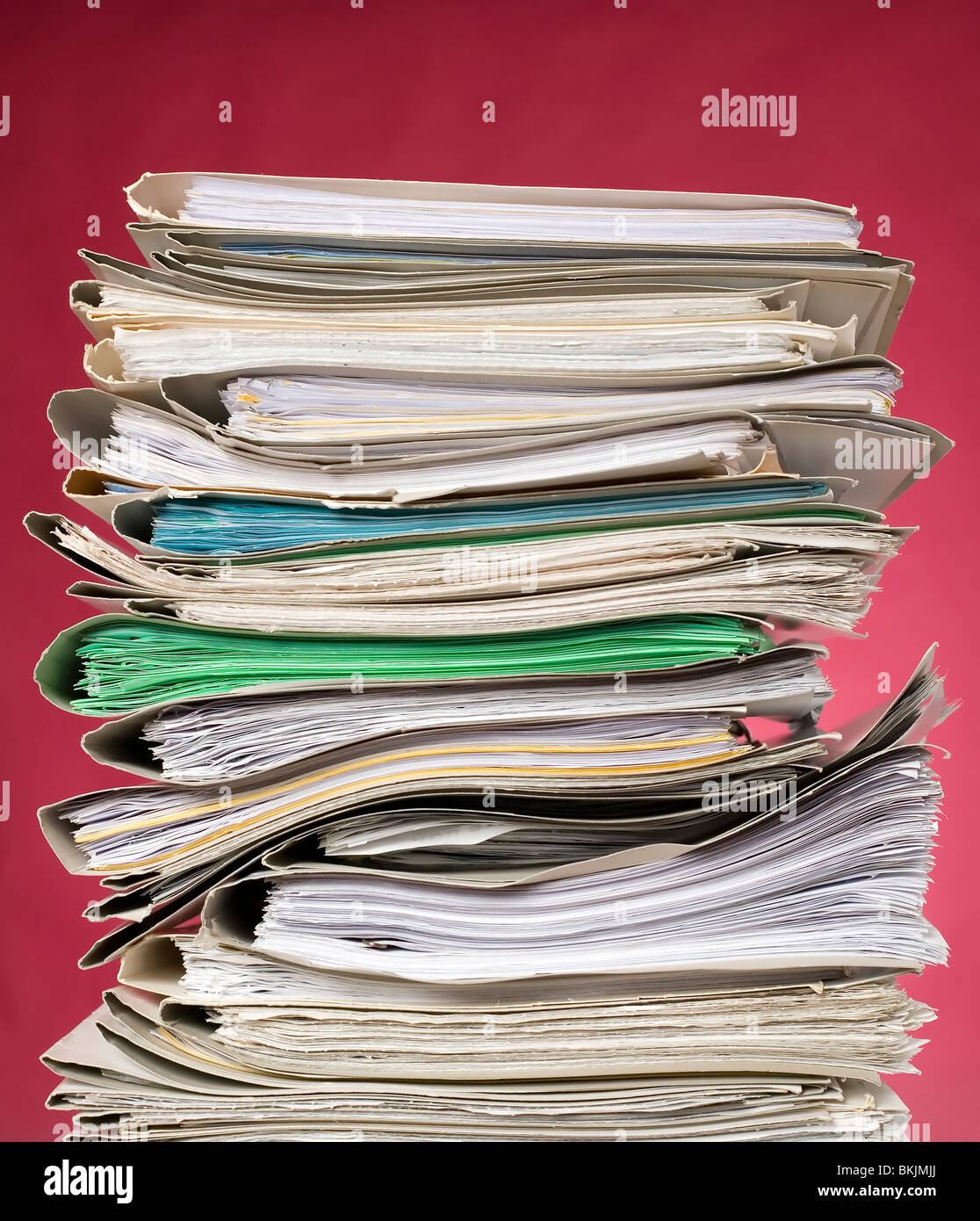 There are documents and papers on red background Stock Photo - Alamy