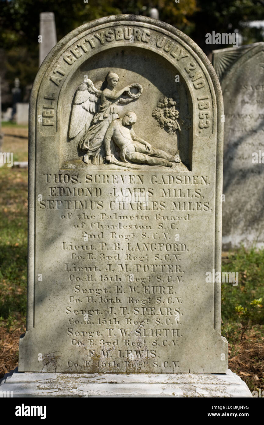 Confederate graves in Magnolia Cemetery, Charleston, South Carolina ...