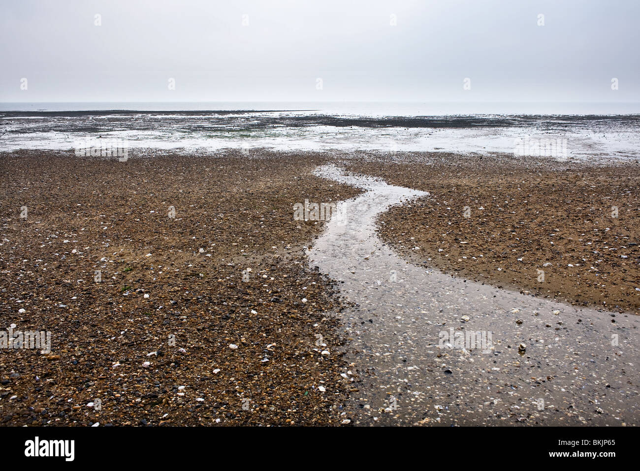 Low tide at East Mersea in Essex Stock Photo - Alamy