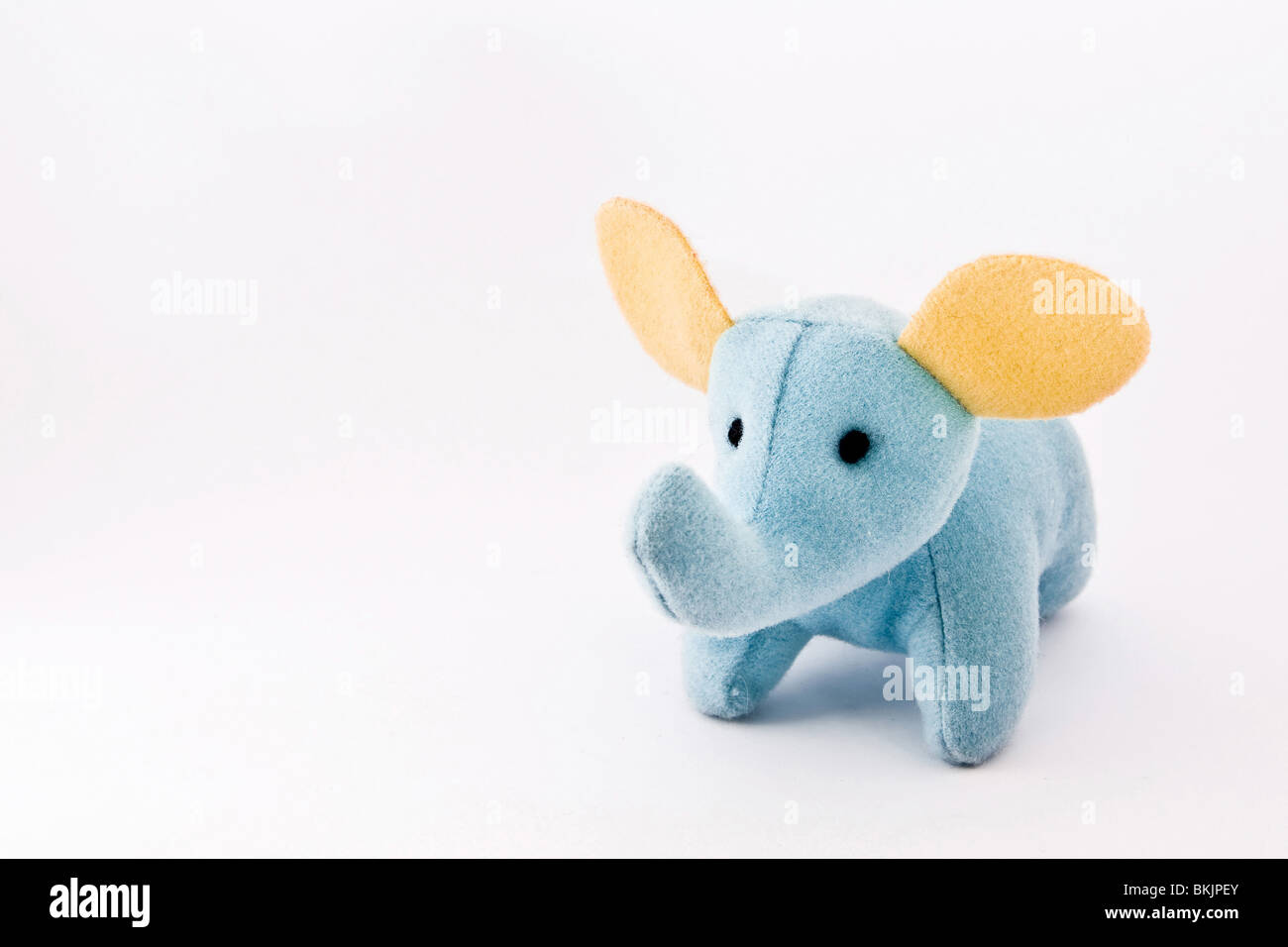 A blue elephant with yellow ears Stock Photo - Alamy