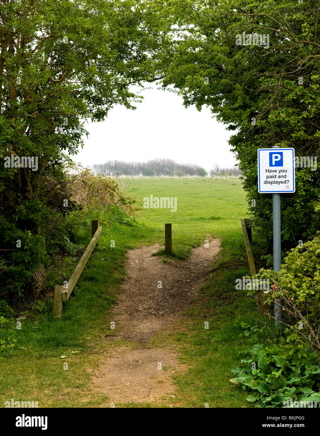 entrance into a field Stock Photo - Alamy