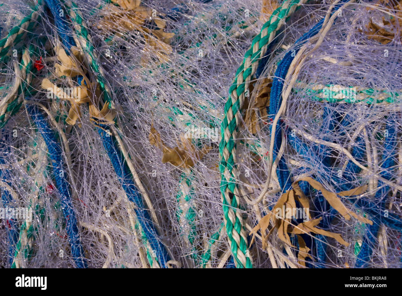 Brightly colored fishing nets and ropes Stock Photo - Alamy