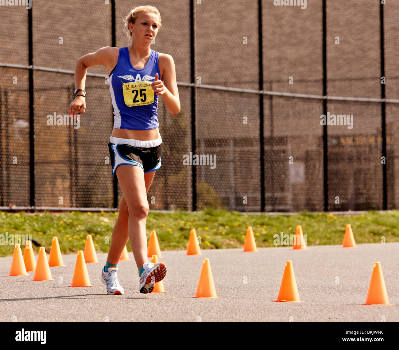 Nicolette Sorenson, 14, competing in the Junior (U-20) 10k at the USATF ...