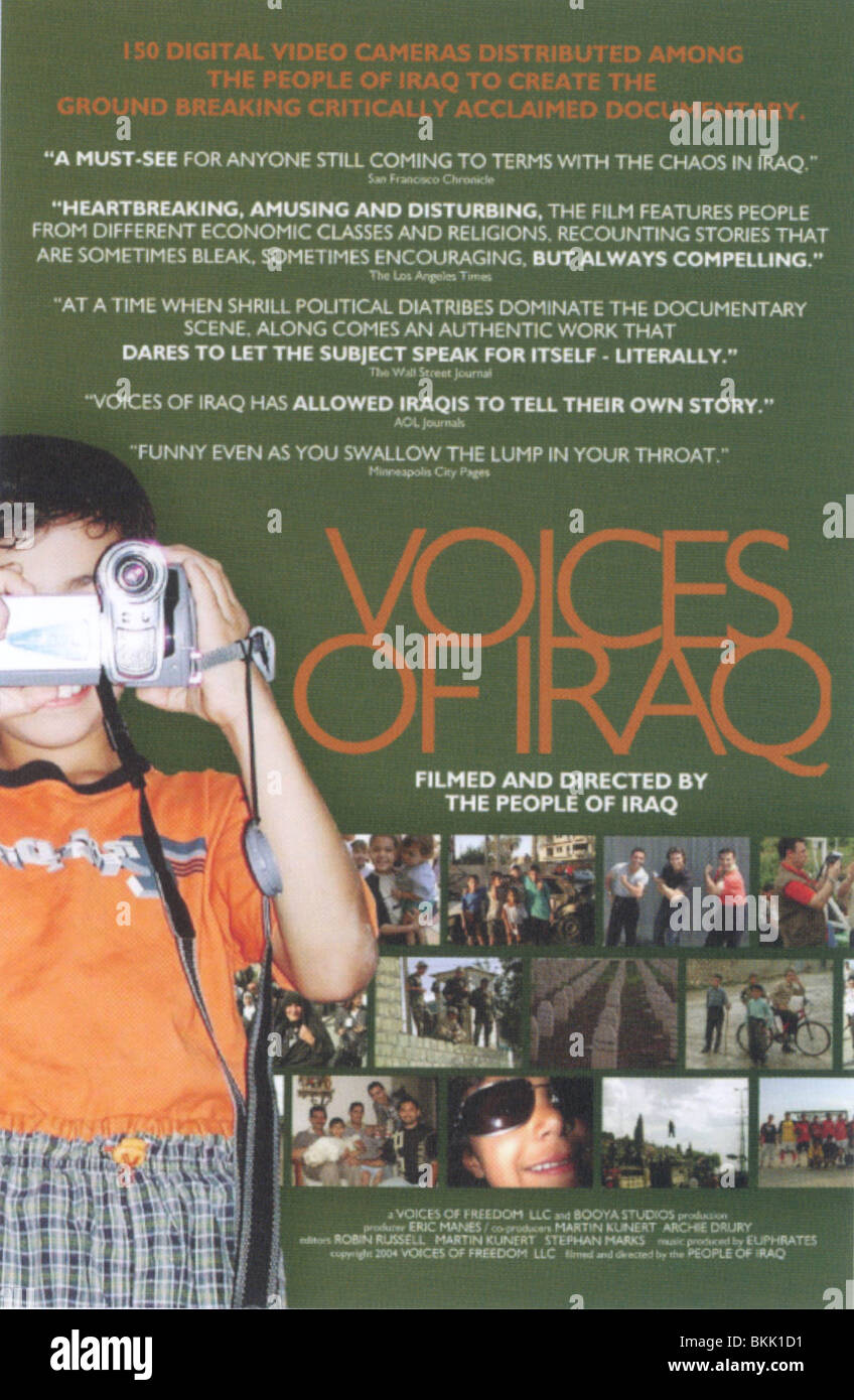 VOICES OF IRAQ (2004) DOCUMENTARY POSTER VOFI 001-01 Stock Photo - Alamy
