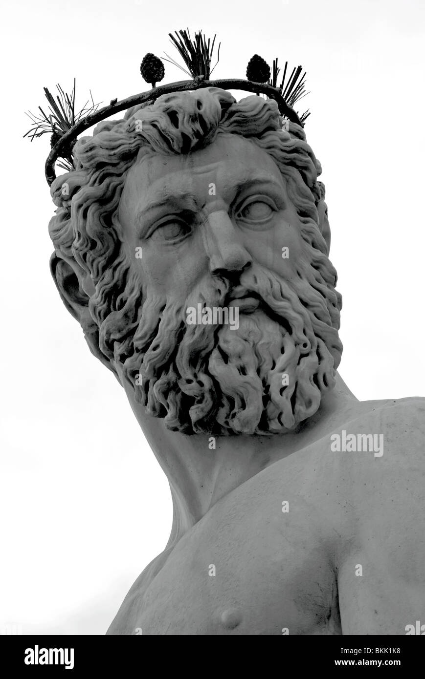 The Neptune (biancone) statue, Palazzo Vecchio, Piazza della Signoria ...