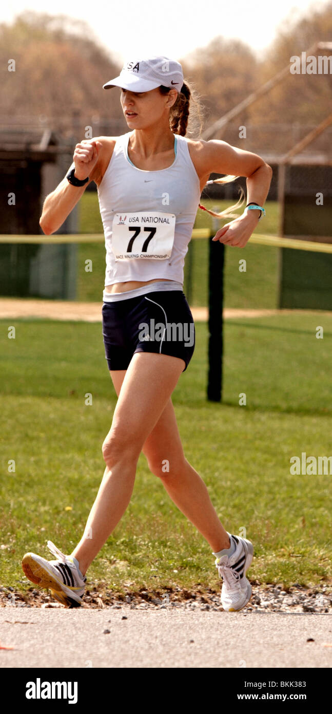 Maria Michta, #1 U.S. finisher in the Women 20k at the USATF Race Walk ...