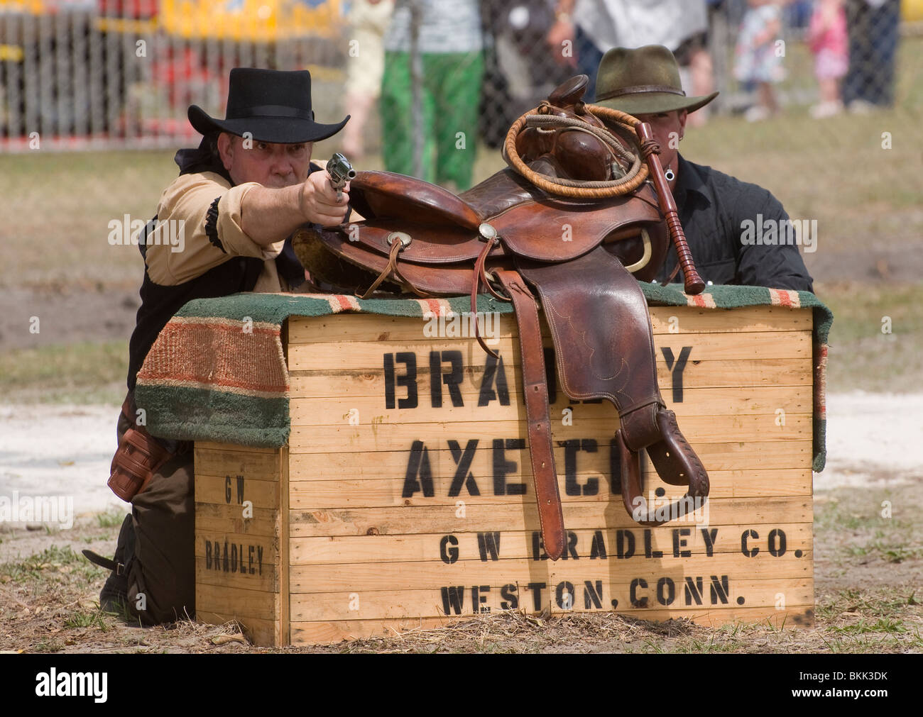 Pioneer Days High Springs Florida western cowboy reenactors in shoot ...