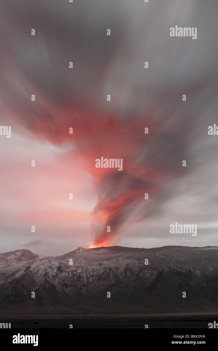 Erupting Eyjafjallajokull Volcano in Iceland Stock Photo - Alamy
