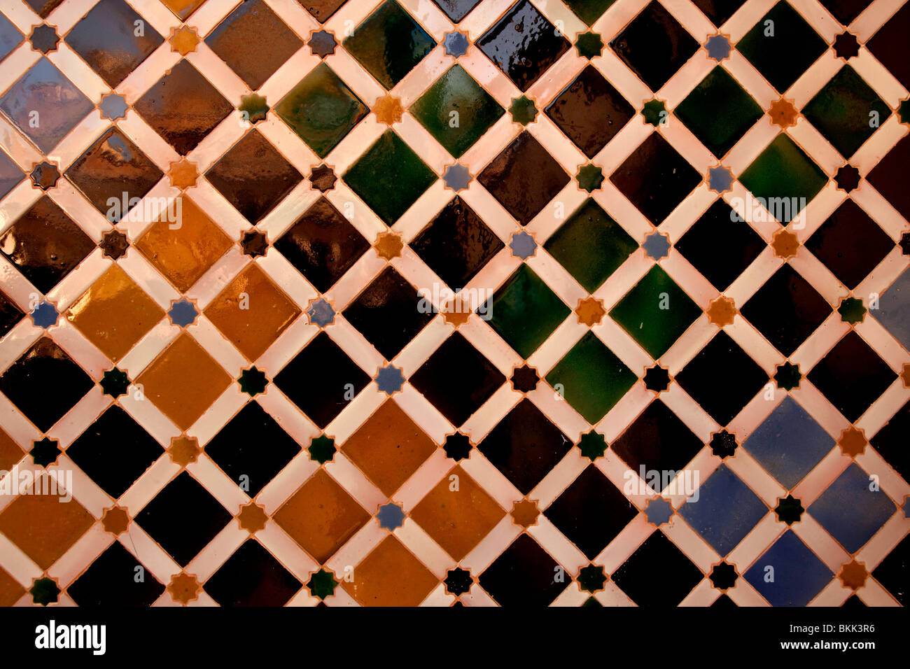 Wall tiles at the Alhambra Palace, Spain Stock Photo - Alamy