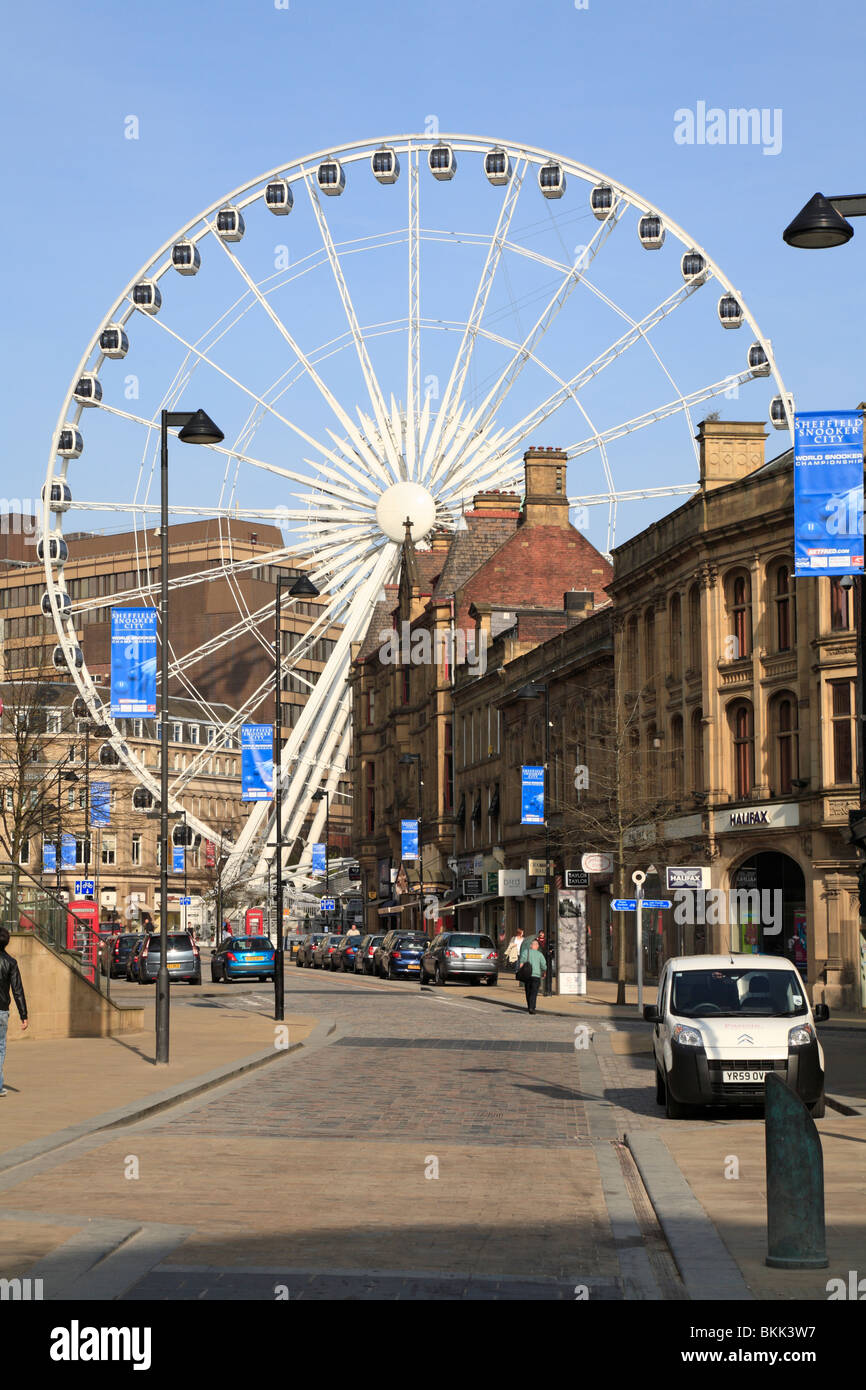 The Wheel of Sheffield from Surrey Street, Sheffield, South Yorkshire ...
