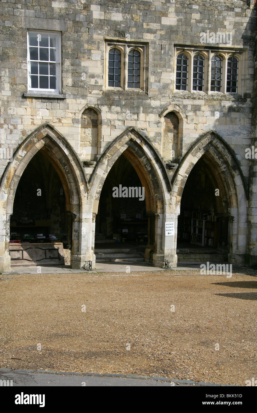 Medieval Stone Arches, Winchester Cathedral, Hampshire, UK Stock Photo ...