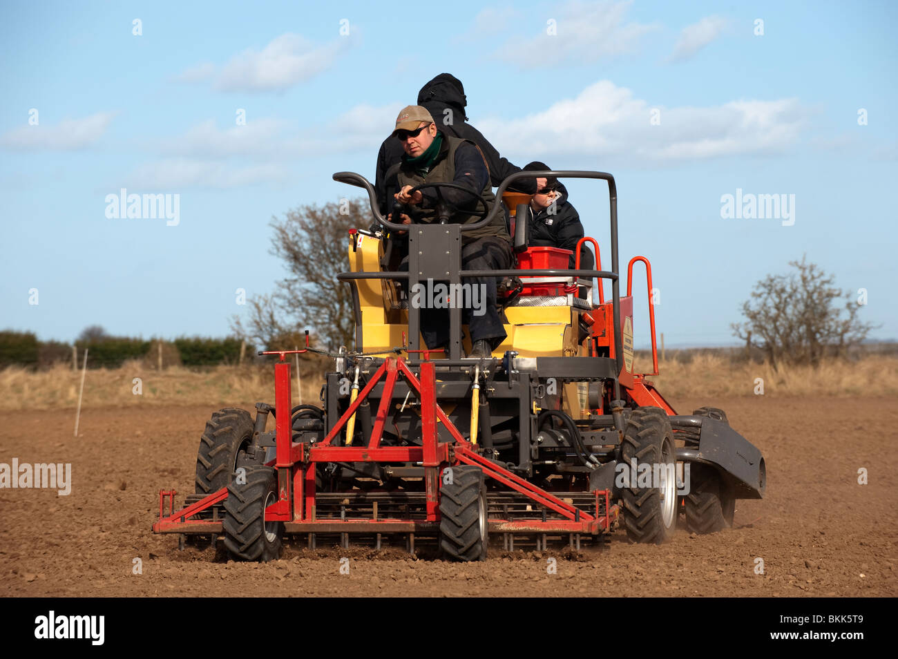Planting trial plots with spring barley using a specialised seed drill ...