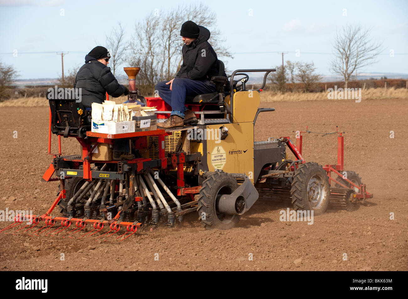 Planting trial plots with spring barley using a specialised seed drill ...