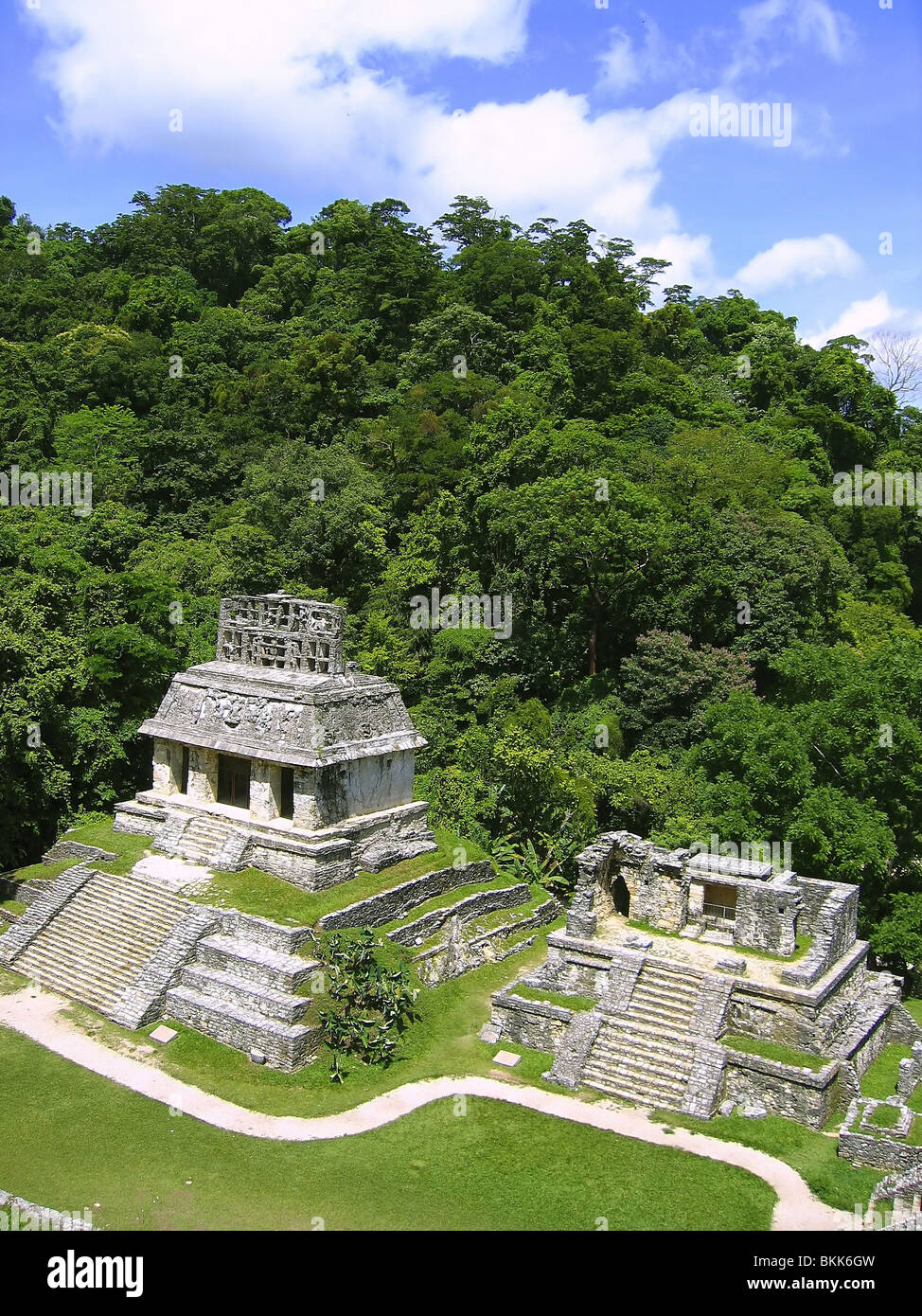 Palenque mayan ruins maya monuments Chiapas Mexico Stock Photo - Alamy