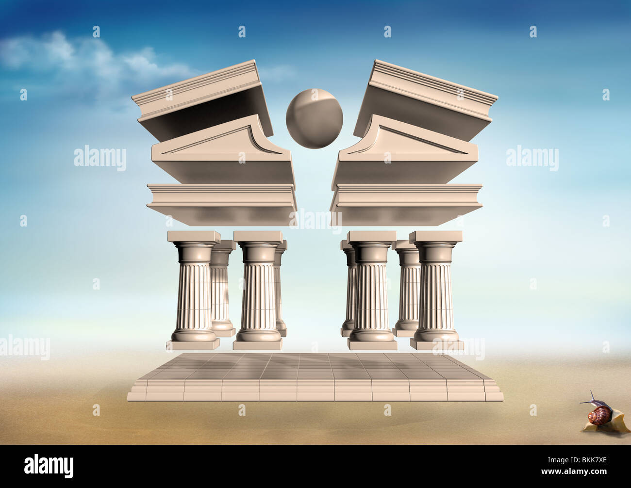 Greek architecture illustration hi-res stock photography and images - Alamy