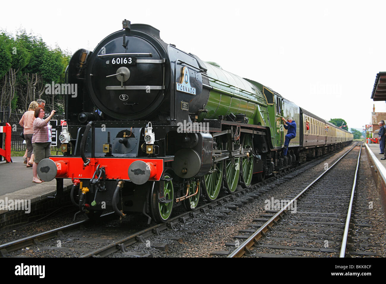 Newly built steam locomotive A1 60163 'Tornado' at Bishop's Lydeard ...