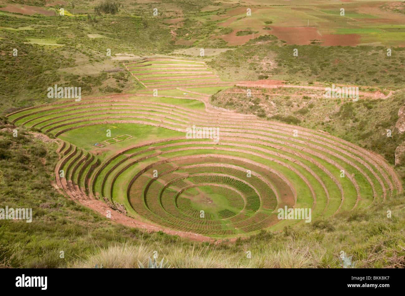 Moray Inca archaeological site in Peru Stock Photo - Alamy