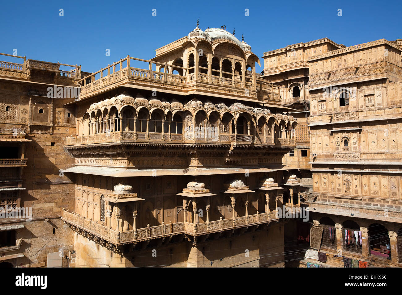 Raj Mahal royal palace of jaisalmer in rajasthan state in india Stock ...