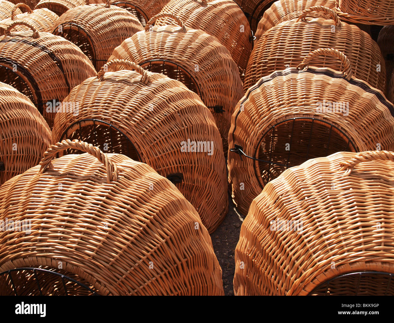 Wicker cat baskets Stock Photo - Alamy