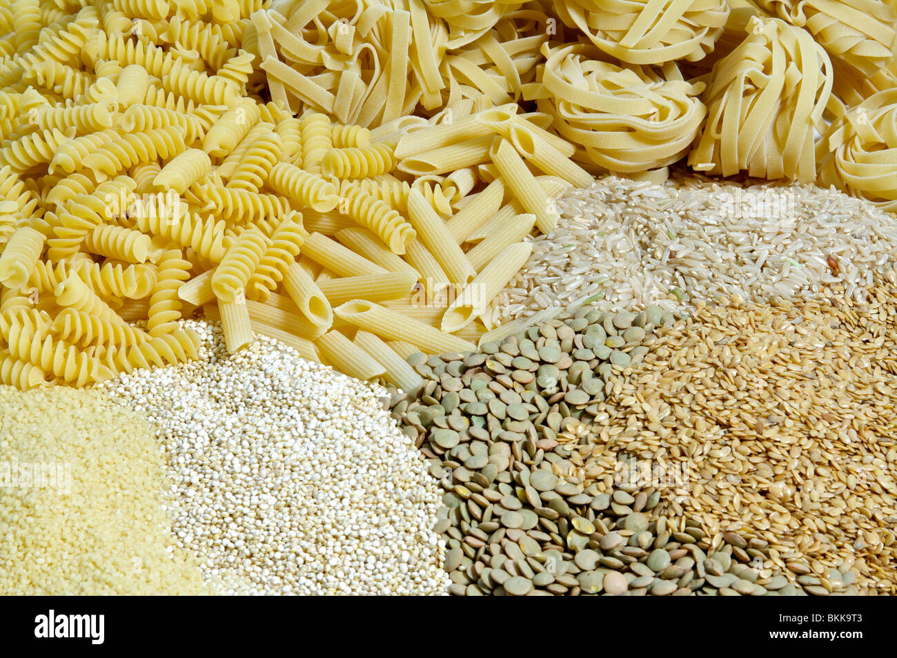A Range of pasta, rice and lentils Stock Photo - Alamy