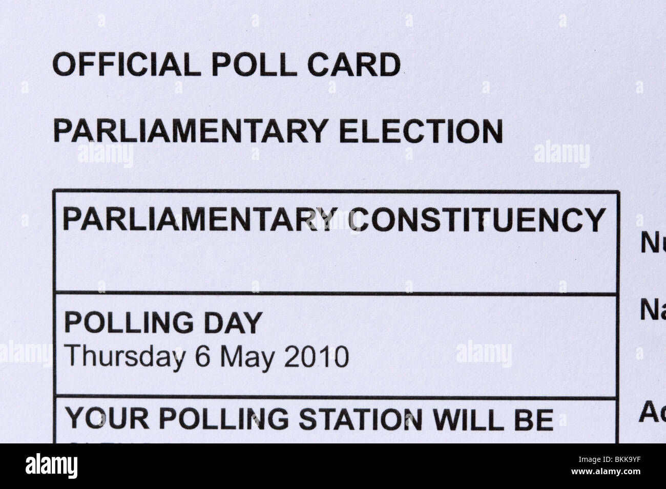 Polling Card High Resolution Stock Photography and Images - Alamy