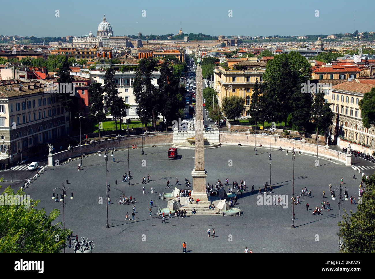 Aerial View Of Piazza Del Popolo