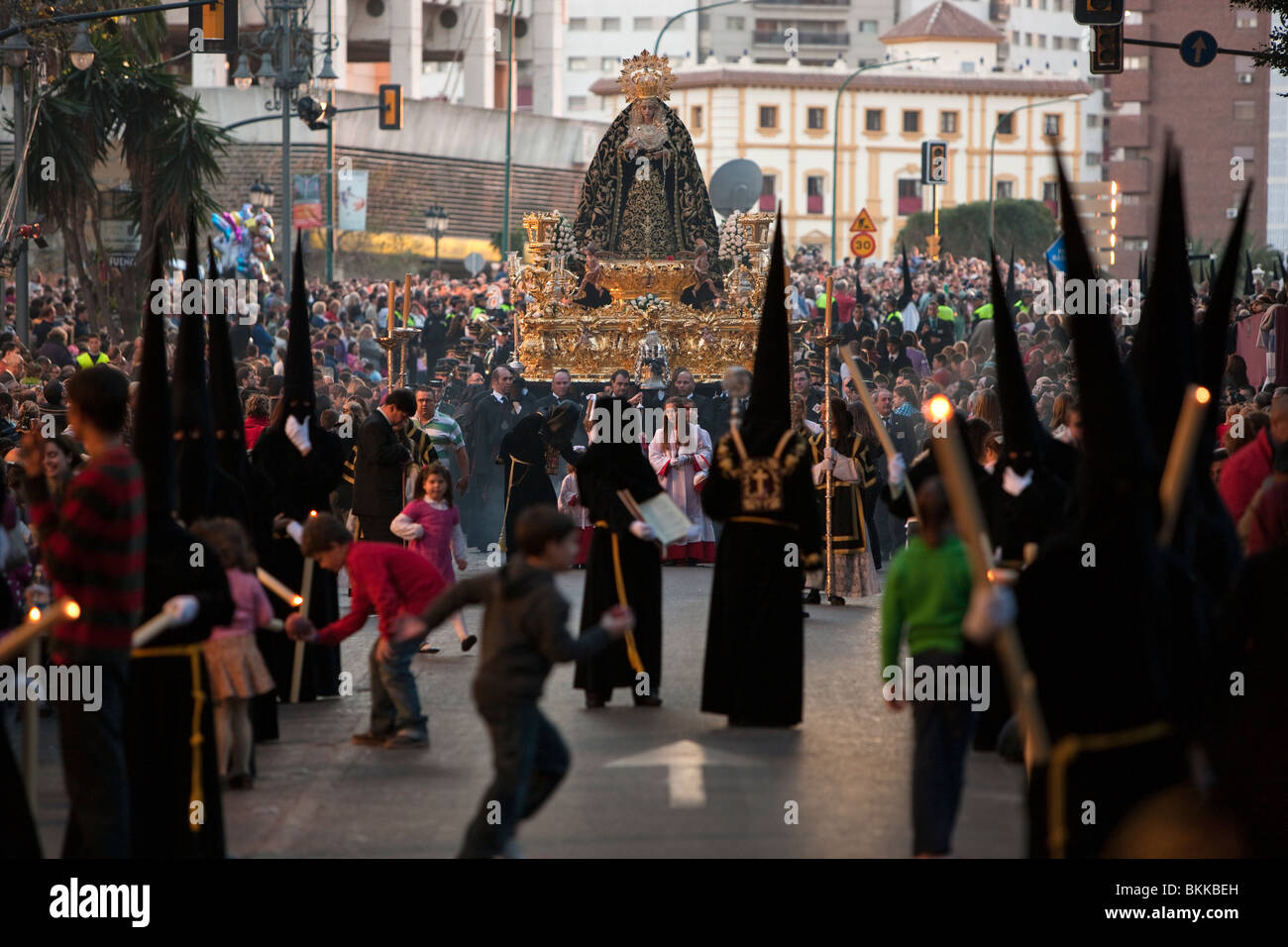 Semana Santa Procession in Holy Week. Malaga. Andalusia. Province ...