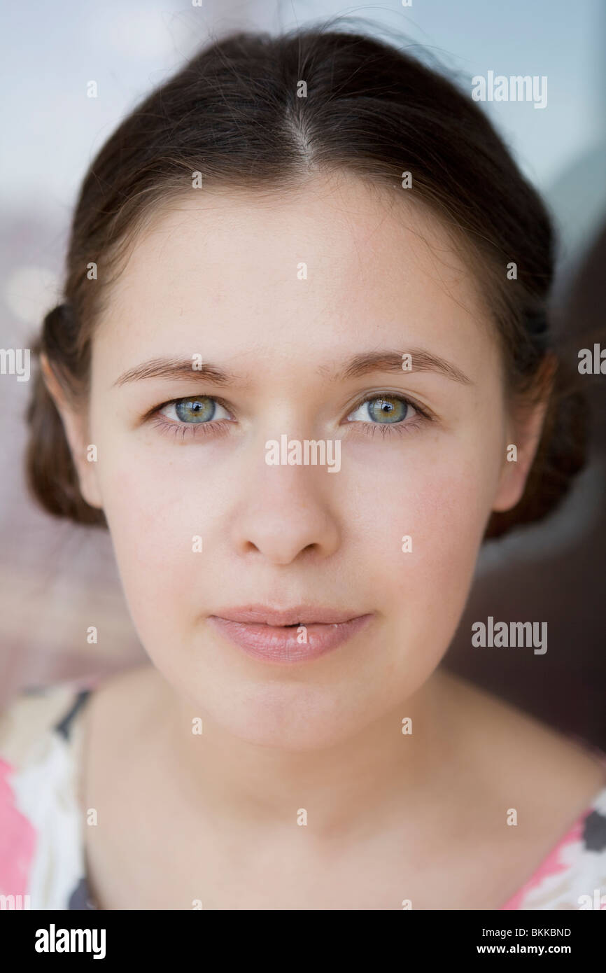 close up portrait serious woman Stock Photo - Alamy