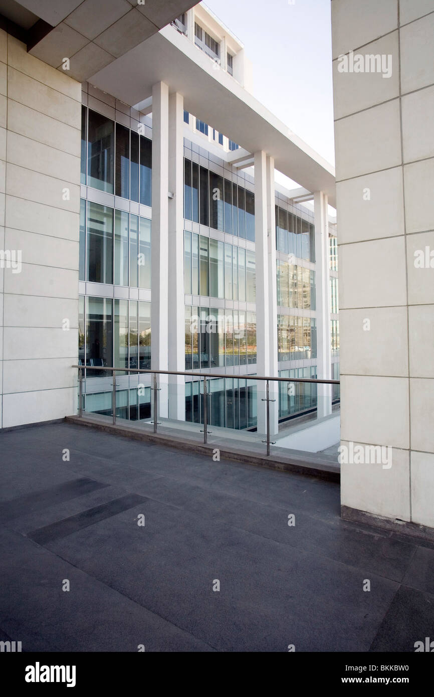 Architectural details of the Medicity Hospital, Gurgaon India Stock ...