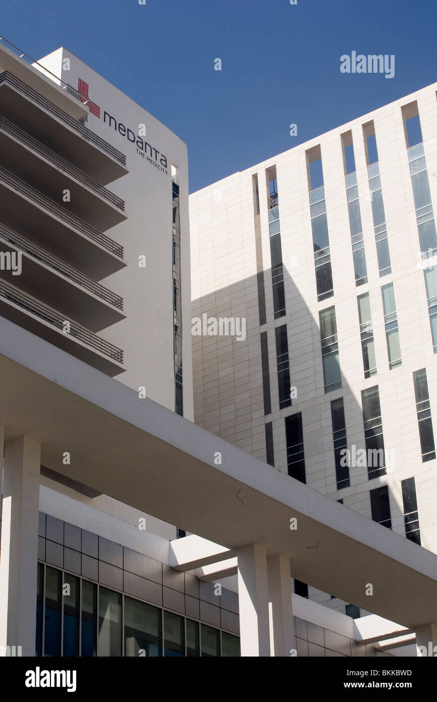 Architectural details of the Medicity Hospital, Gurgaon India Stock ...