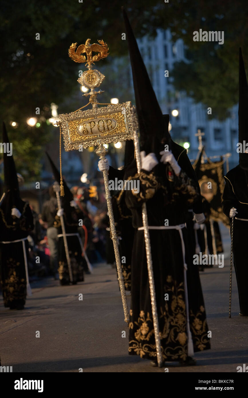 Semana Santa Procession in Holy Week. Malaga. Andalusia. Province ...