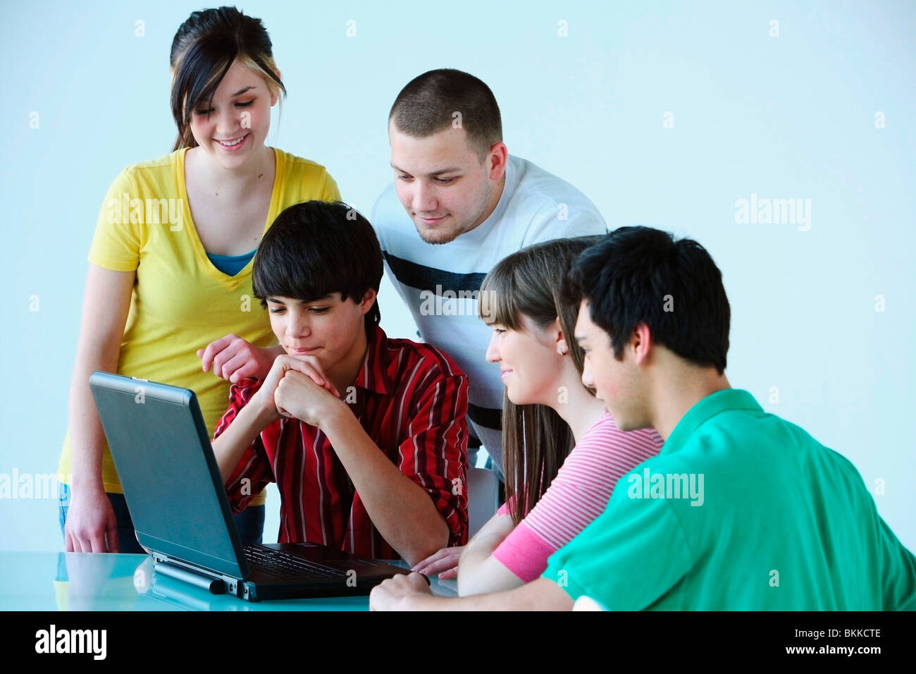 Teenagers Laptop Rear View High Resolution Stock Photography and Images ...