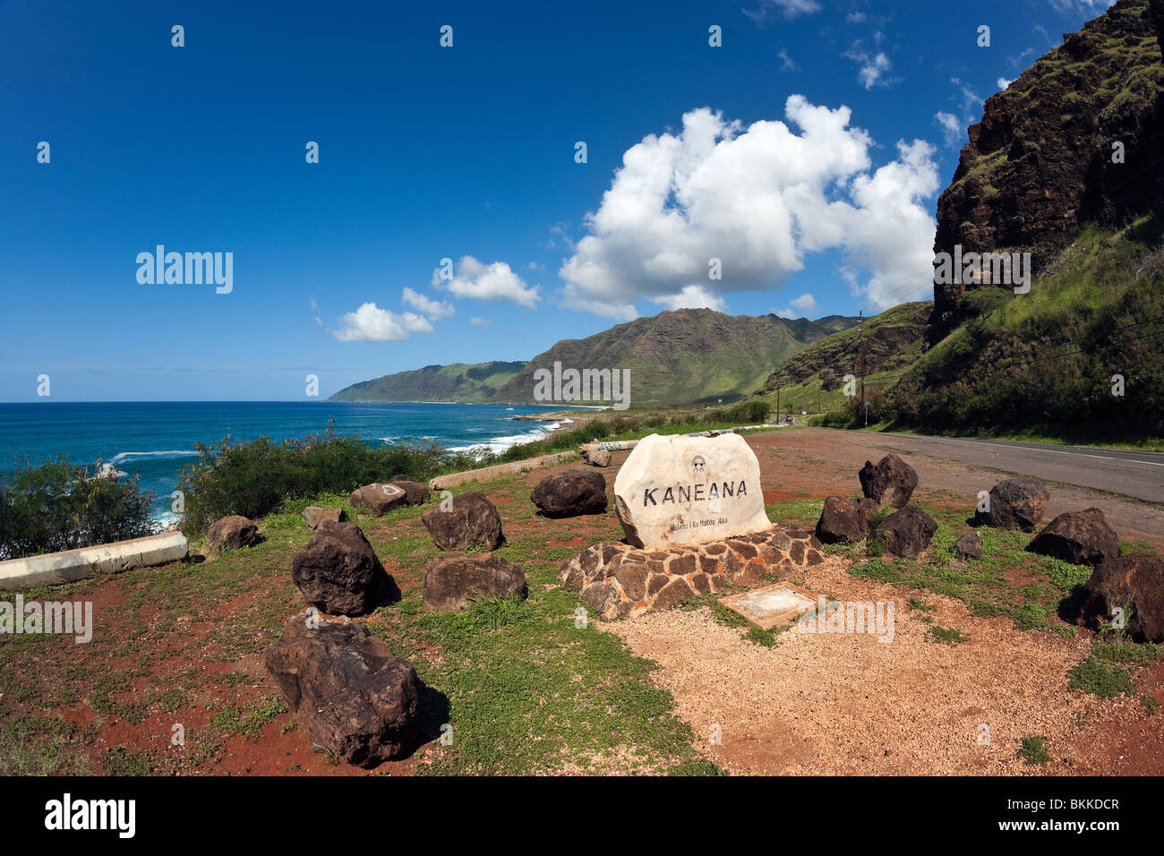 Kaneana Beach near Makua,Hawaii with Waiane Range in distance Stock ...
