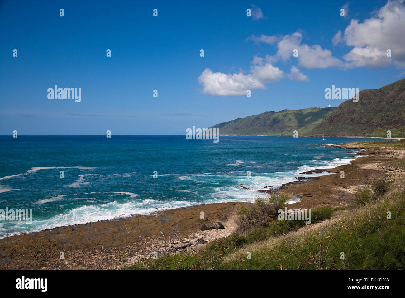 Kaneana Beach near Makua,Hawaii with Waiane Range in distance Stock ...