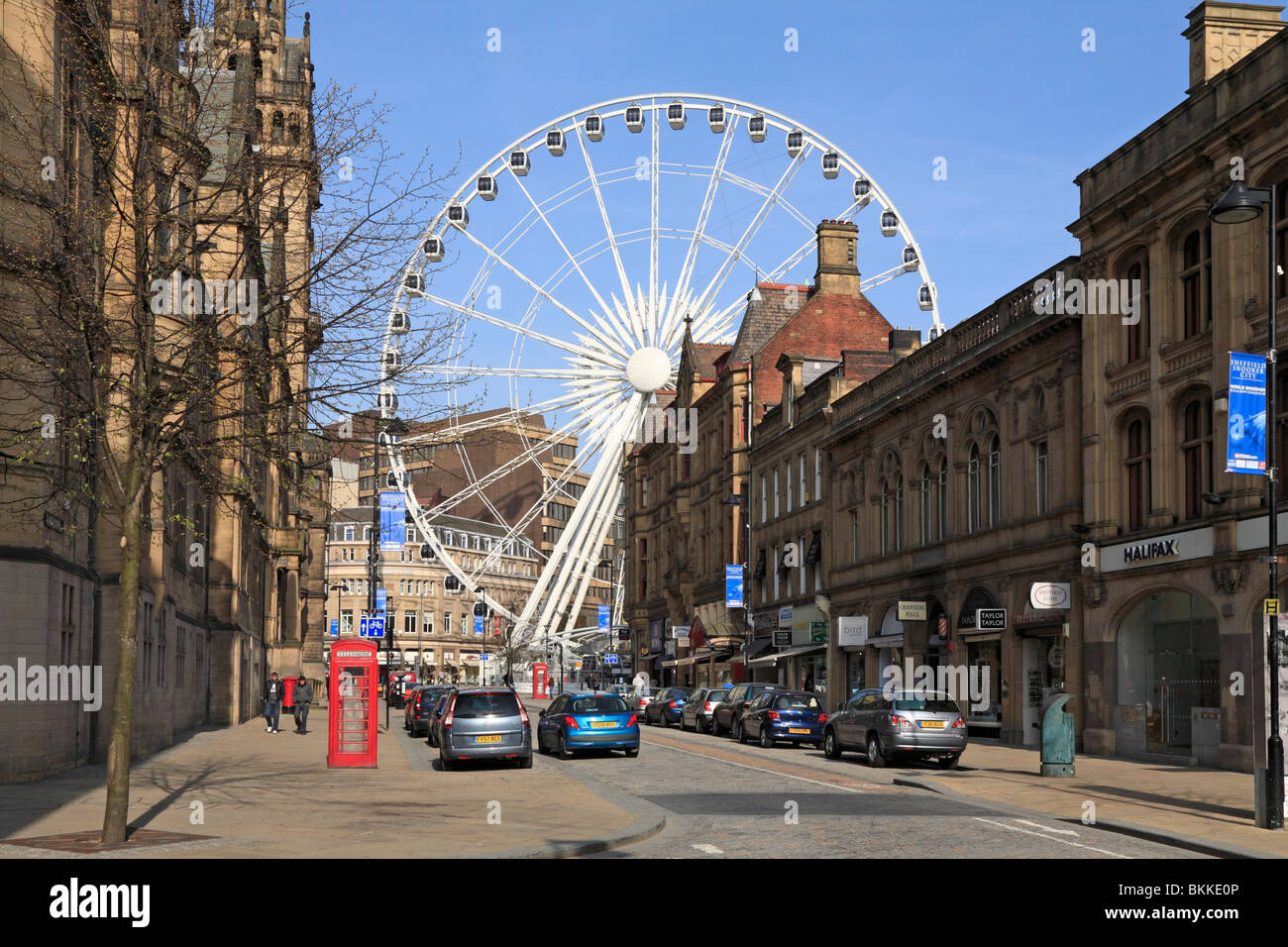 The Wheel of Sheffield from Surrey Street, Sheffield, South Yorkshire ...