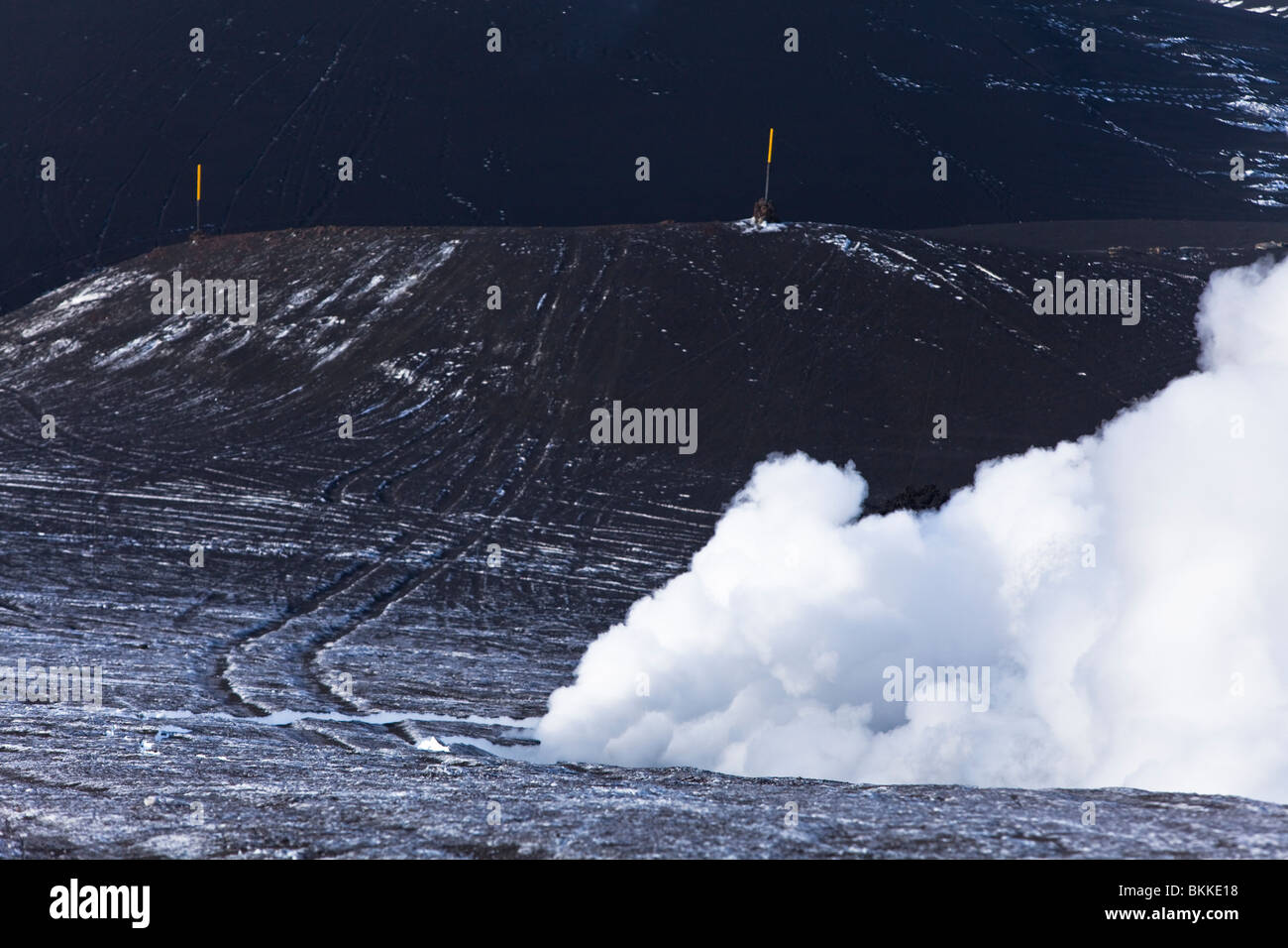 Lava flows from the Iceland 2010 volcanic eruption of the Eyjafjalla ...