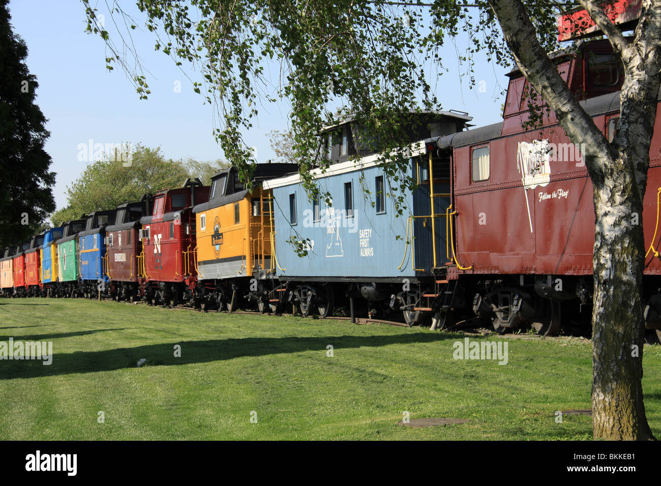 Railroad cabooses converted into motel rooms at Strasburg, PA Stock ...