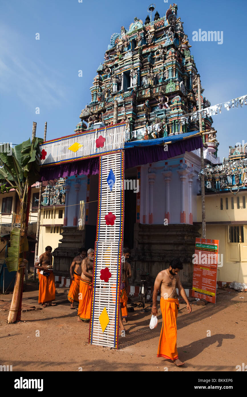 gopuram of Vishnu Temple of Cochin in Kerala state india Stock Photo ...