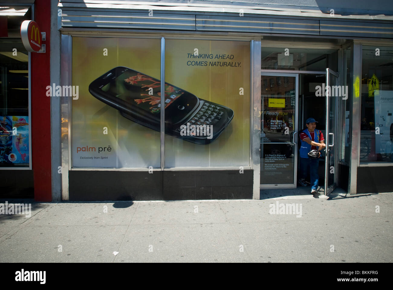 An advertisement for Palm Pre cell phones is seen on a Sprint/Nextel ...