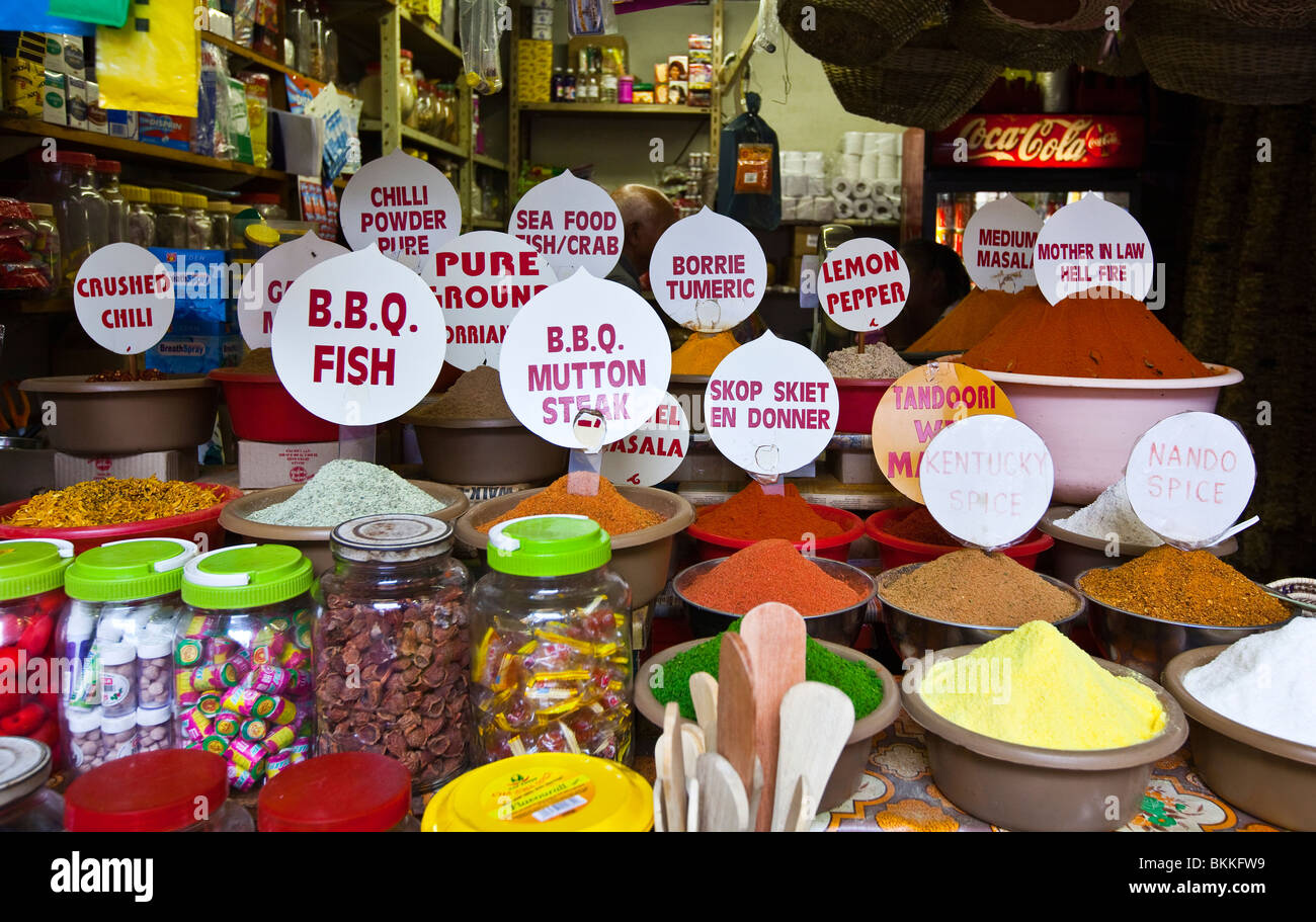 South Africa, Durban, a shop in the Indian Victoria street market Stock ...