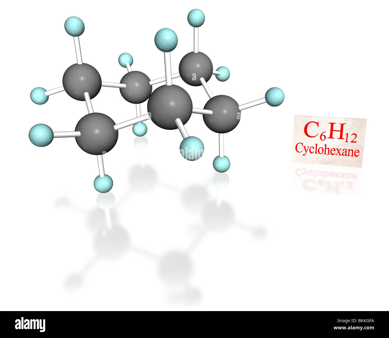 3D Molecular Model Of Cyclohexane In Chair Conformation With Label On 3d-molecular-model-of-cyclohexane-in-chair-conformation-with-label-on