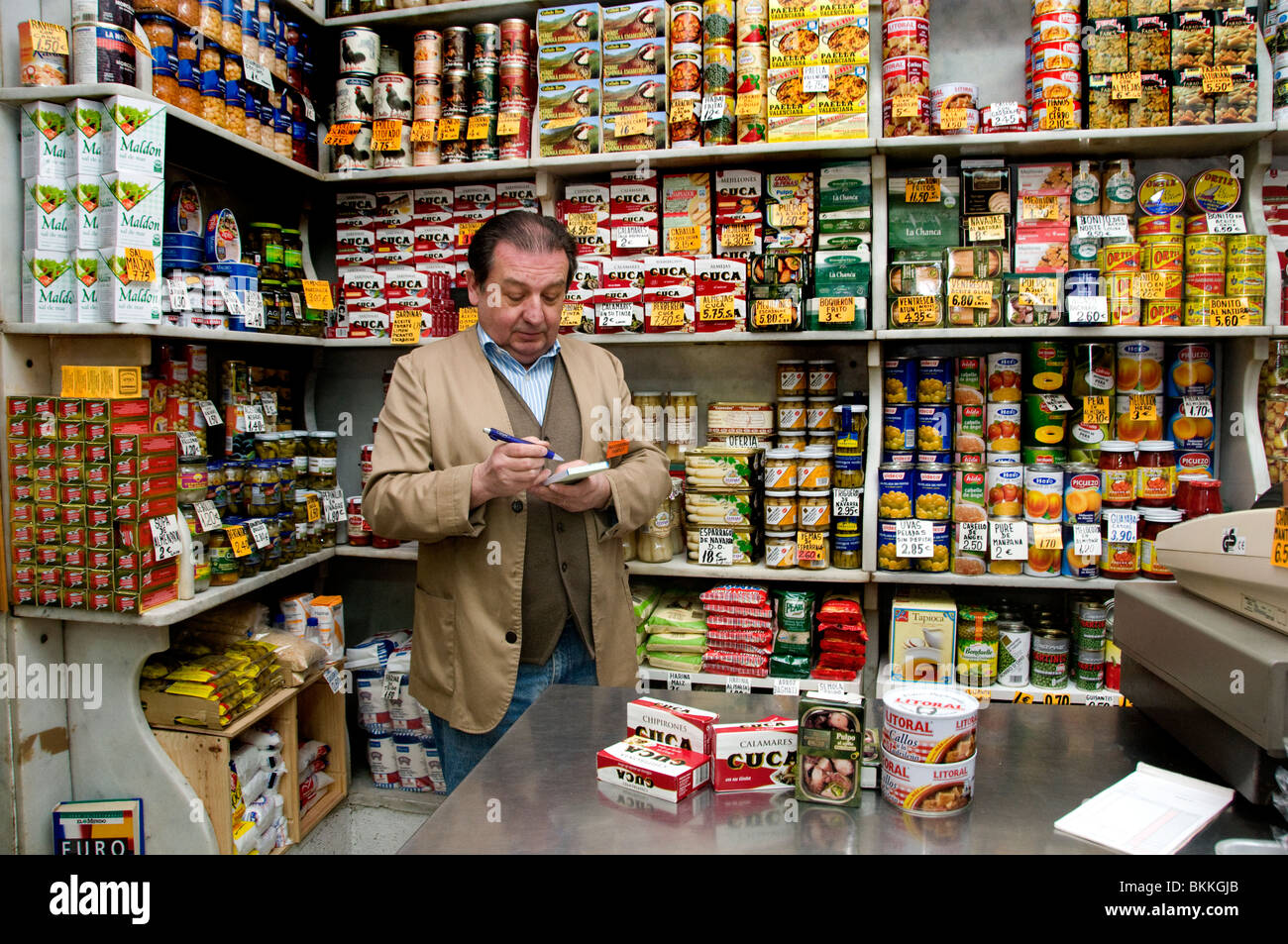 Grocer Grocery Old Madrid Spain Stock Photo - Alamy
