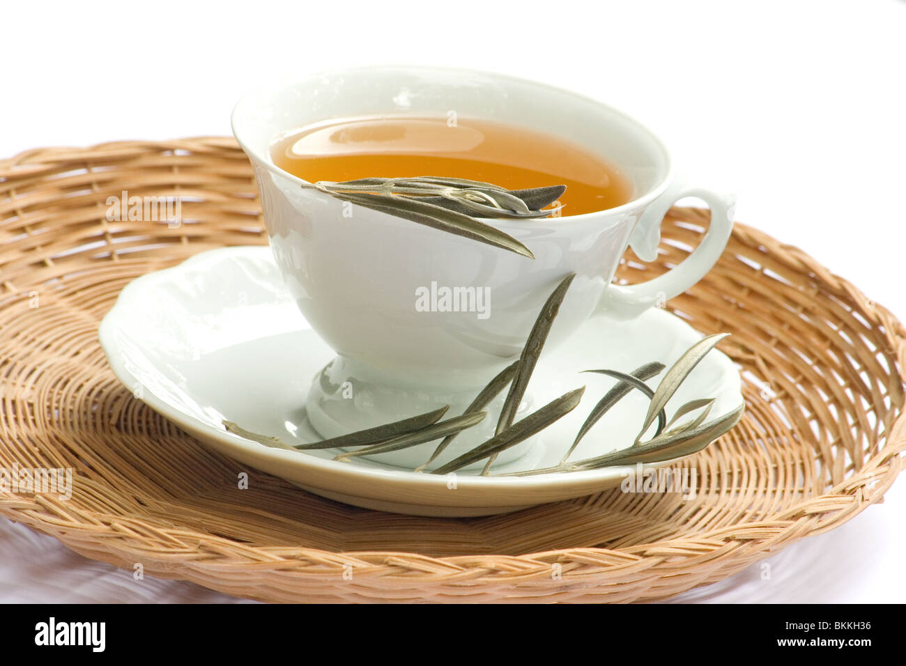 Olive leaf tea close-up Stock Photo - Alamy