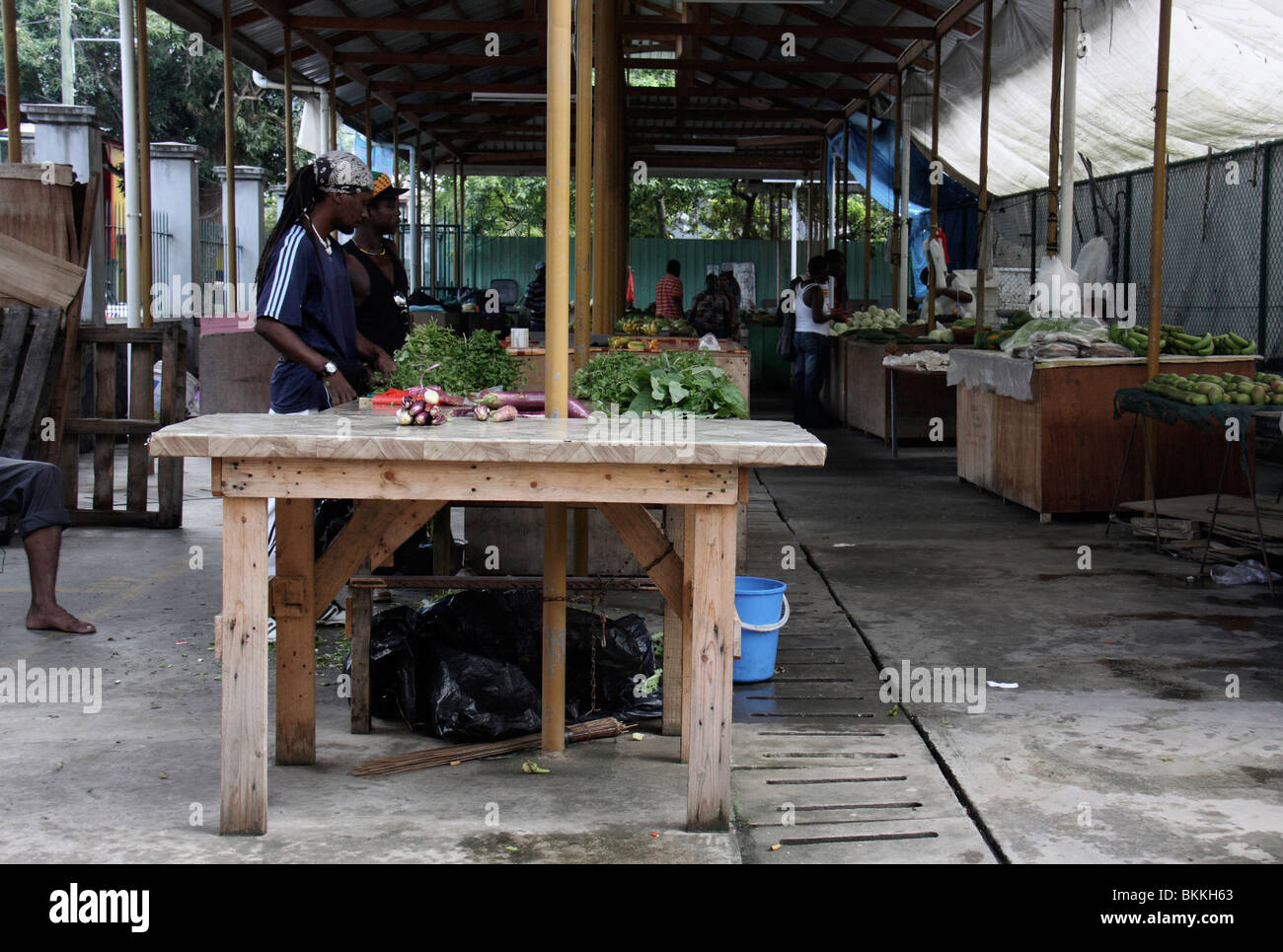 vegetable market in victoria market,mahe,seychelles,africa Stock Photo ...