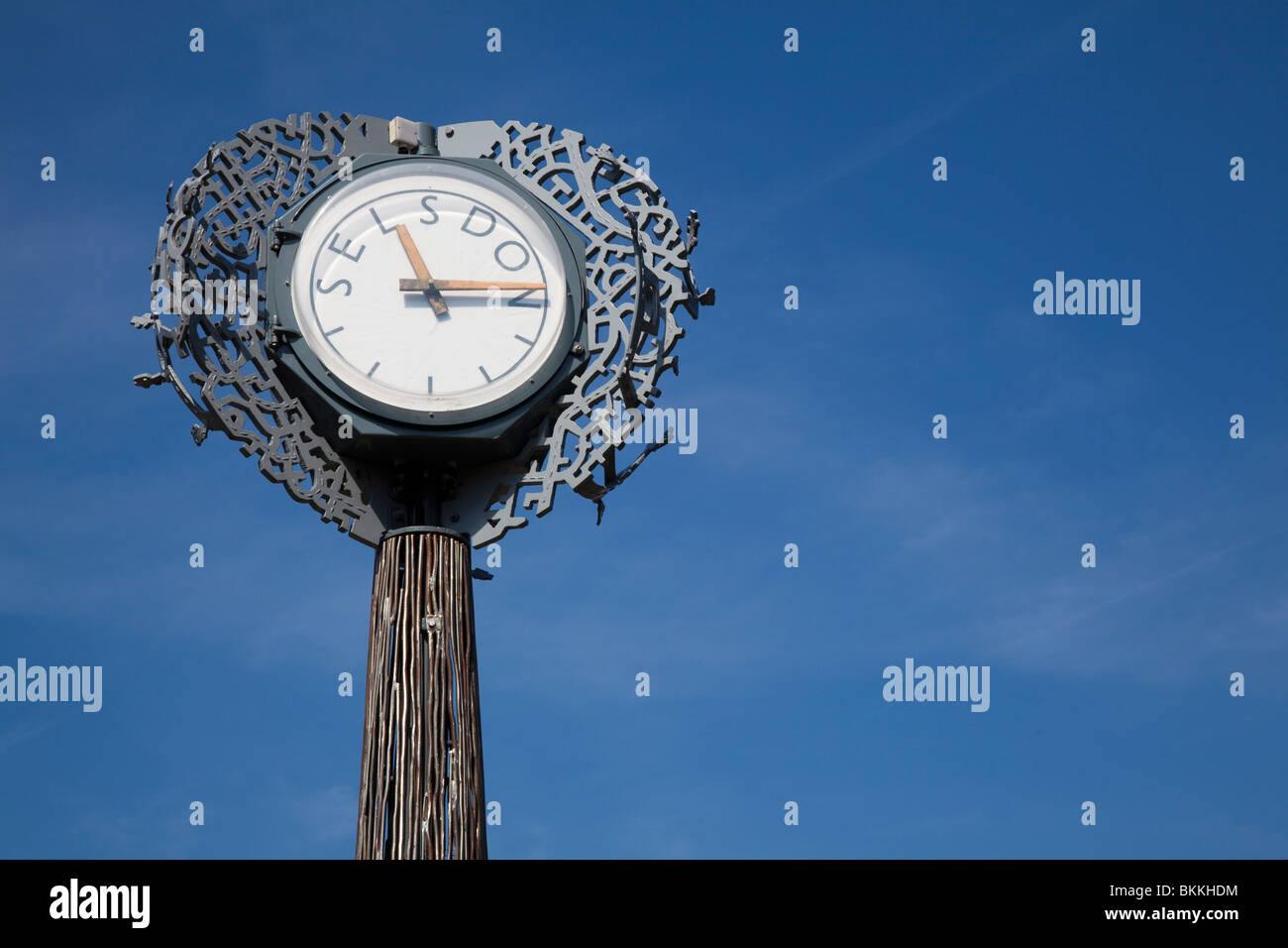 Village sign, clock, Selsdon, South London, UK Stock Photo - Alamy